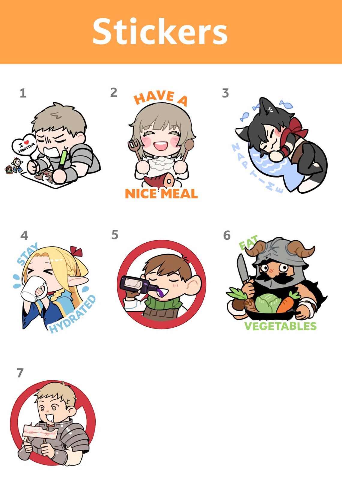 Dunmeshi Stickers - Etsy