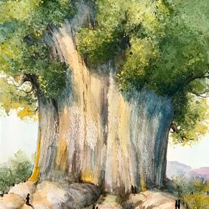 Tree of Life, 9 X 12, Landscape, Watercolor on Arches Paper, Original ...
