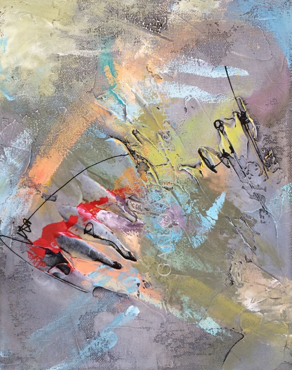 Wall Art Acrylic on Canvas Gallo Painter Unframed. Abstract Painting ...