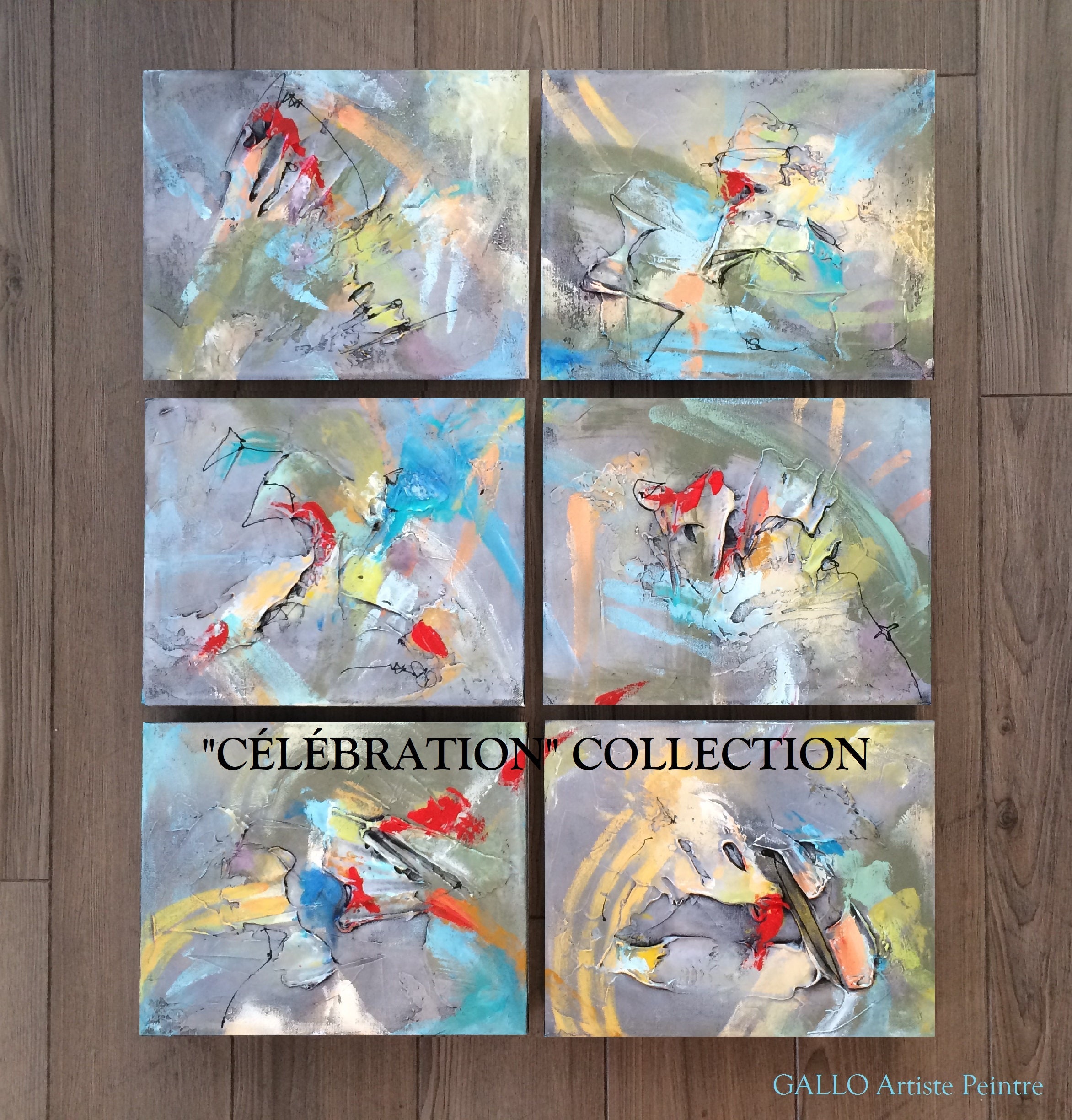 Wall Art Acrylic on Canvas Gallo Painter Unframed. Abstract Painting ...