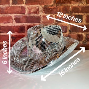 Disco Cowboy Hat Disco Ball Hat Bachelorette Hat Mirror - Etsy