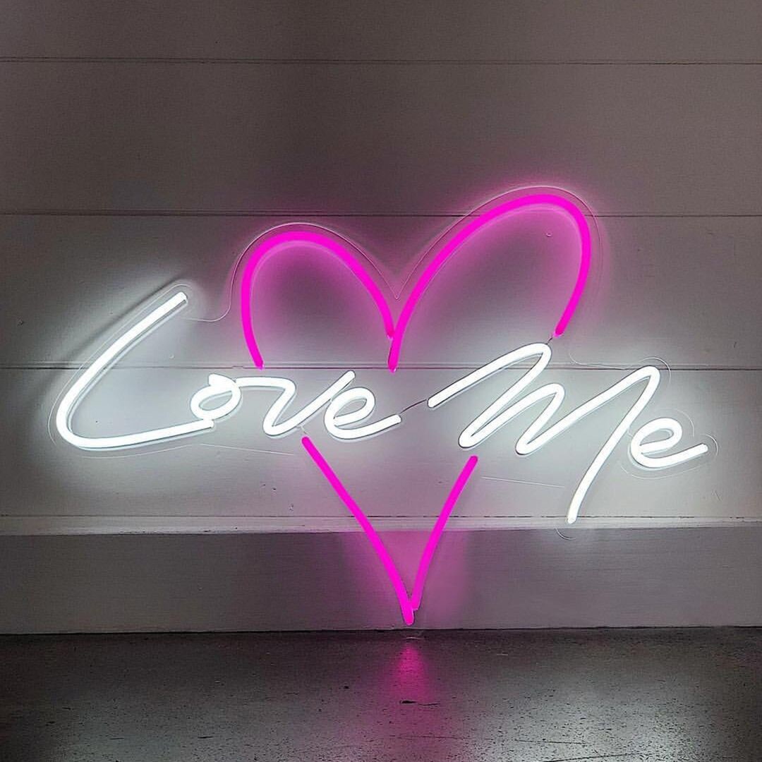Love Me Neon Sign Wedding Neon Sign for Reception Heart - Etsy