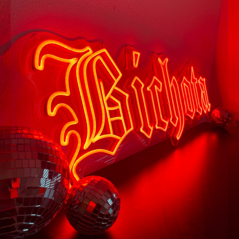 Old English Neon Sign Neon Light Sign for Wall Custom Neon - Etsy