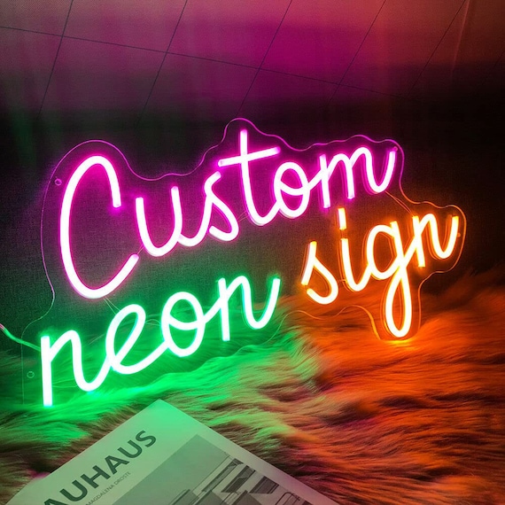 Neon Sign Custom Customized Neon Sign Logo Neon Light Etsy