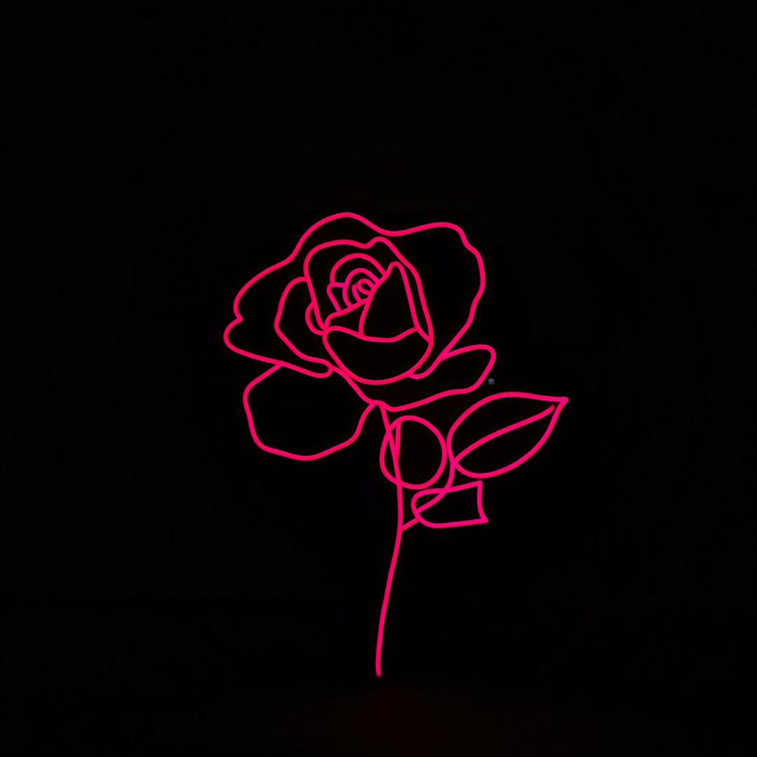 Neon Roses Wallpaper