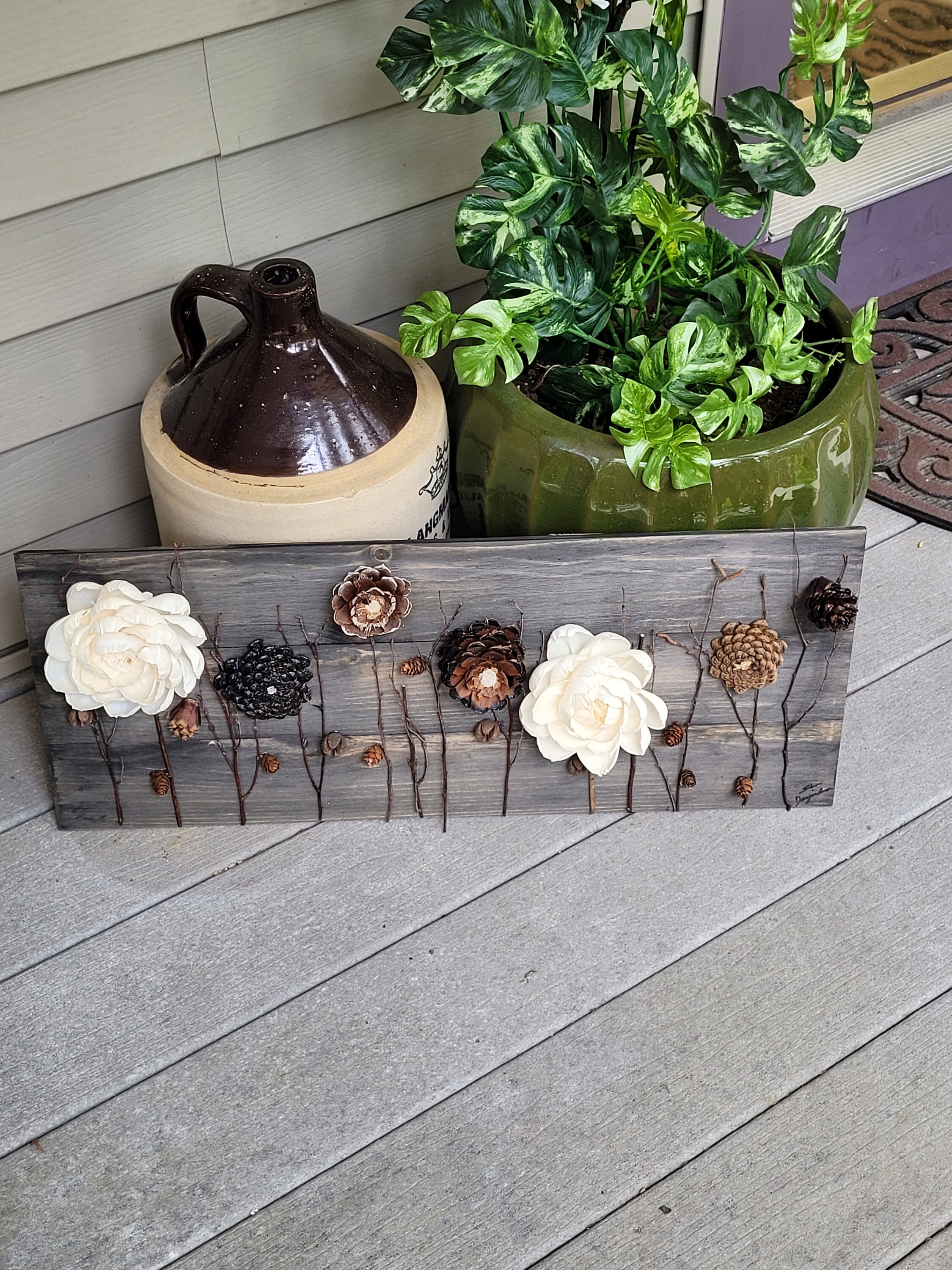 Pine Cone Pallet Art - Etsy
