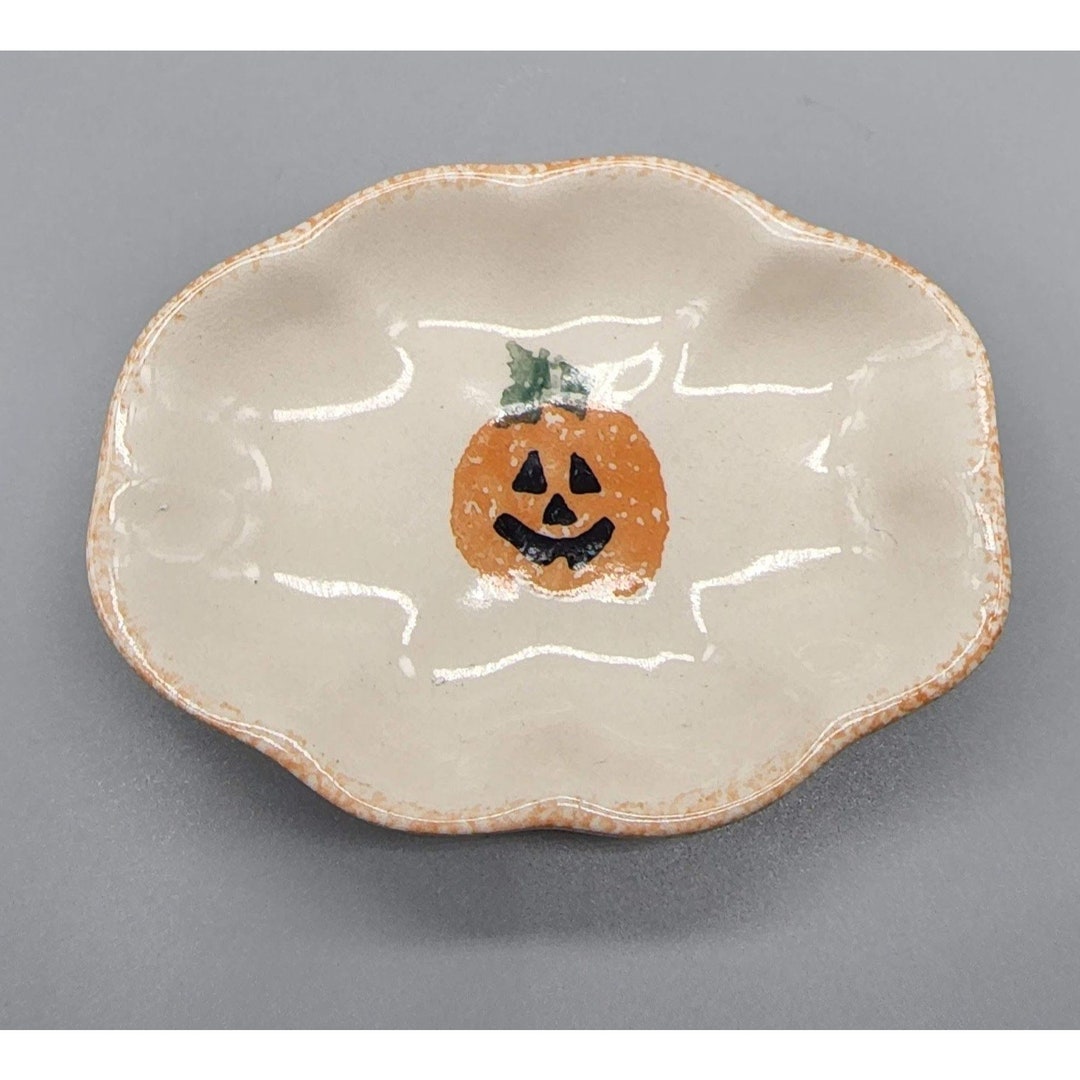 Halloween LOOMCO Glazed Jack O'lantern Pumpkin Ceramic Soap Dish (6 ...