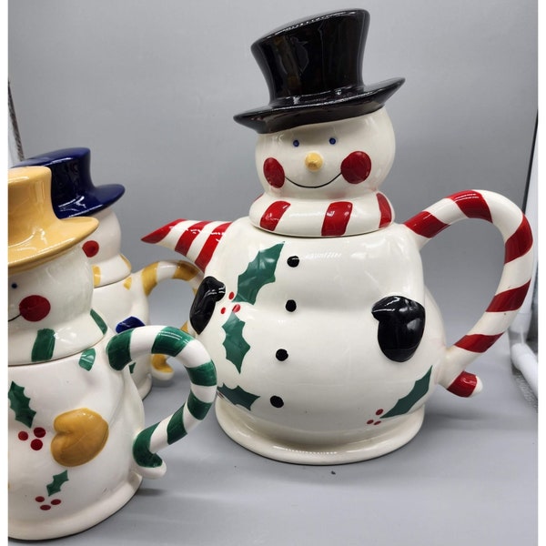 Snowman Teapot - Etsy