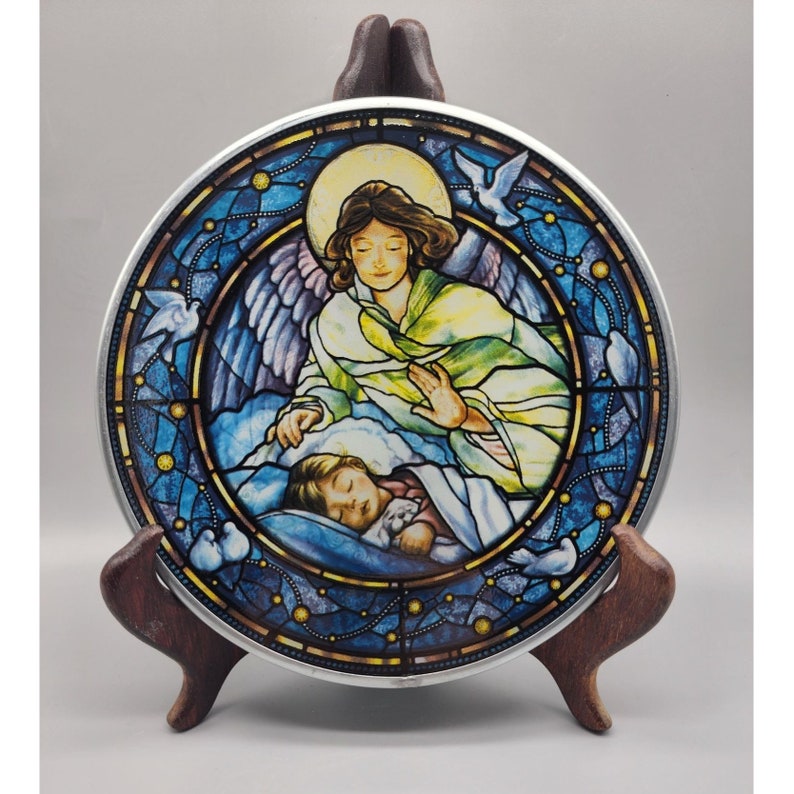 Glassmasters USA Stained Glass Guardian Angel Window Hanging Sun ...