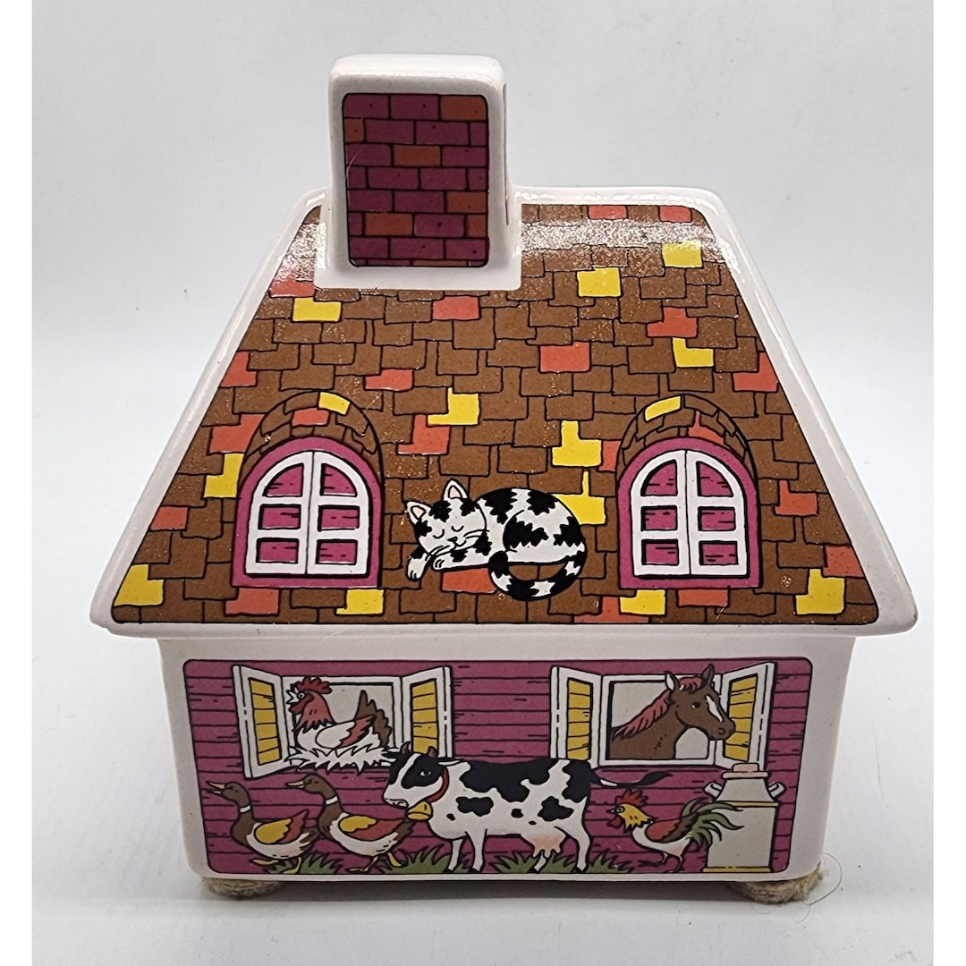Vintage Studio Nova "country Barn" MZ851 Brown Farm Animals Ceramic ...