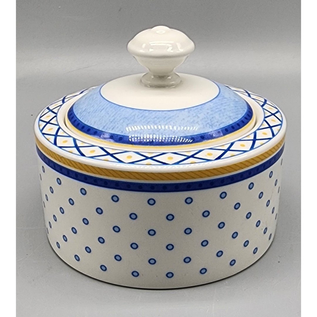 Villeroy & Boch Gallo Perpignan Blue Polka Dot and Lattice Covered ...