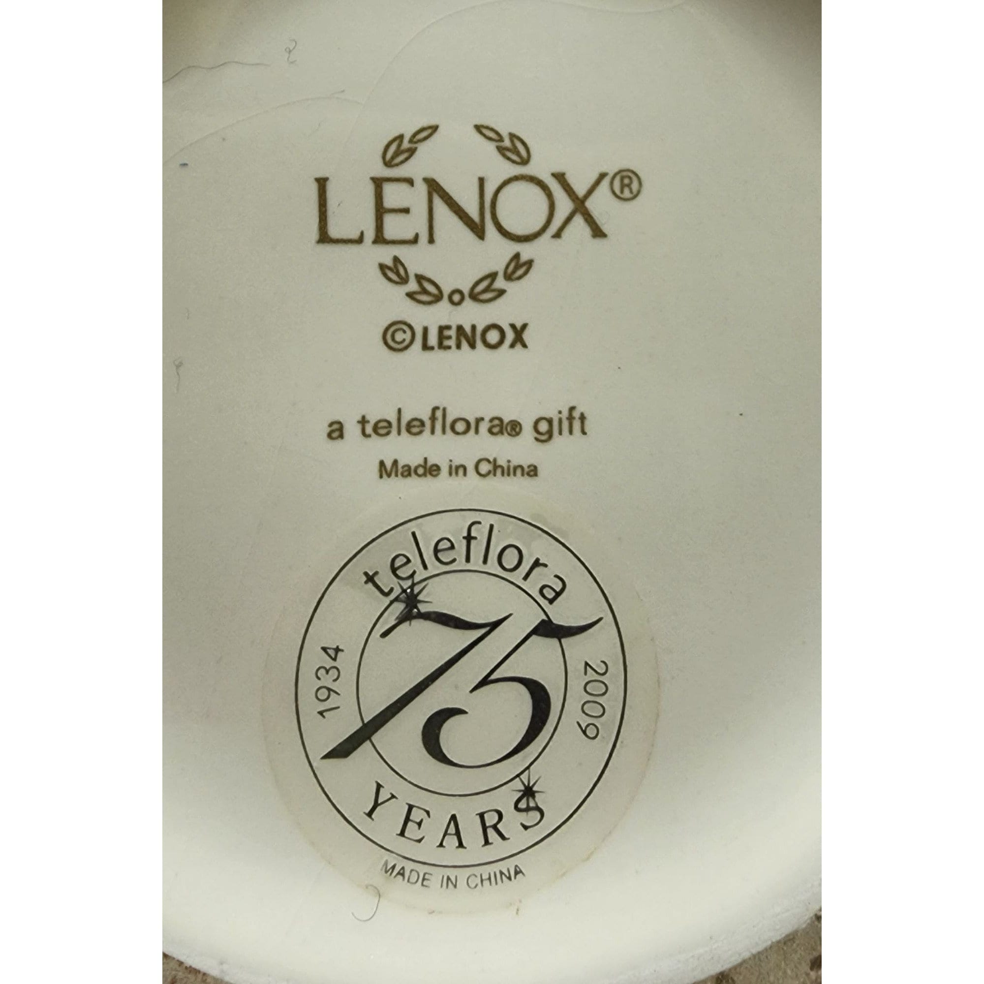 2009 Lenox Teleflora 75th Anniversary Leaf Design Ceramic Gravy Boat ...