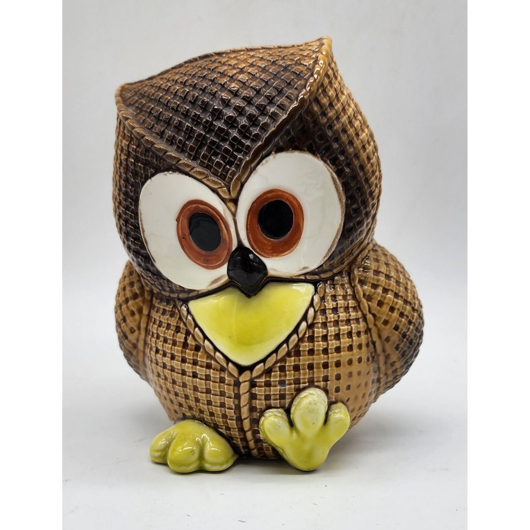 Vintage Ardco Japan Brown and Yellow Basketweave Ceramic Textured ...