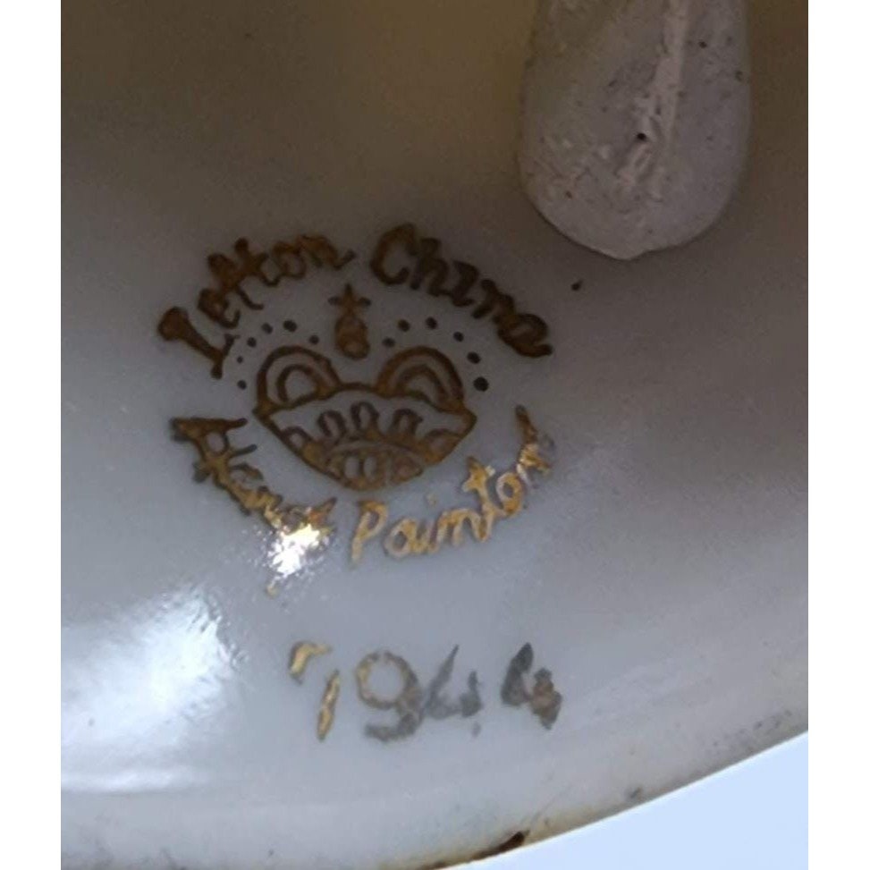 Vintage Lefton China Made in Japan Porcelain Christmas Holly Gold Trim ...