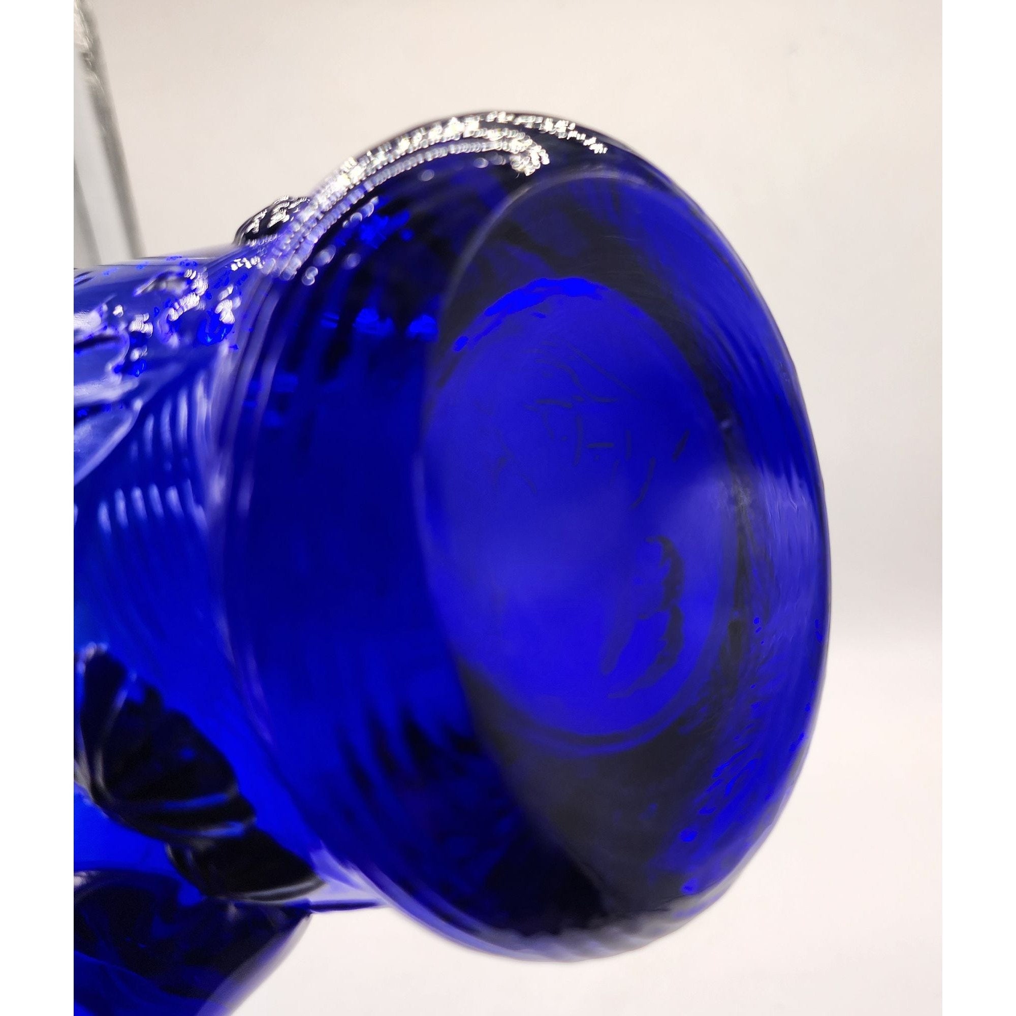 Cobalt Blue Sea Creatures Shells Applied Handle Glass Water - Etsy