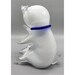 Vintage Murano Cenedese Art Glass White Cat W Blue Scarf Glass Figurine ...