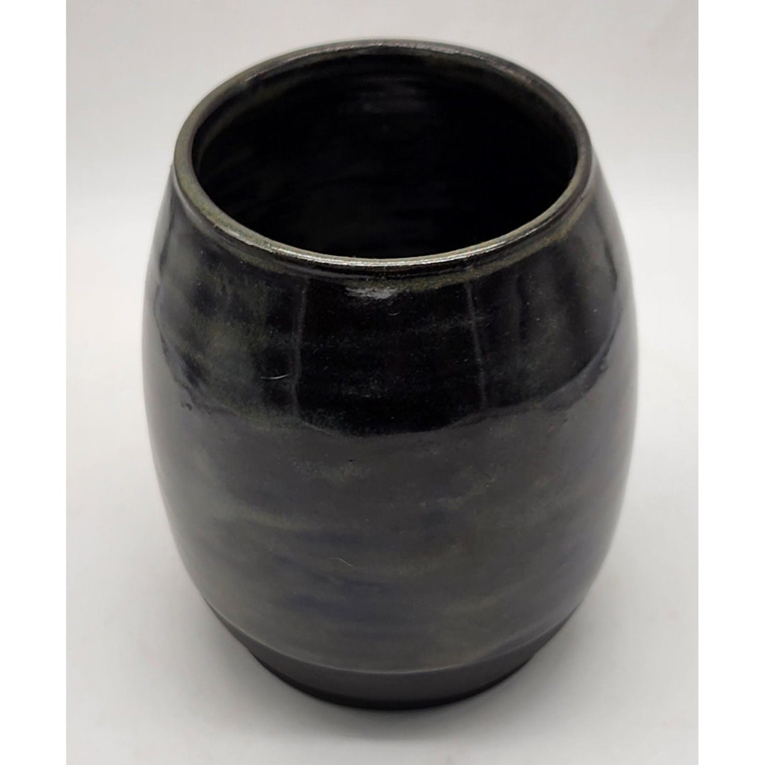 Contemporary Andrew Watts Pottery Dark Brown/black Glazed Small Clay ...