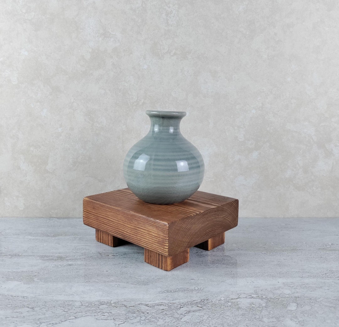 Small Wood Riser, Wood Plant Stand, Wood Pedestal, Decorative Wood ...
