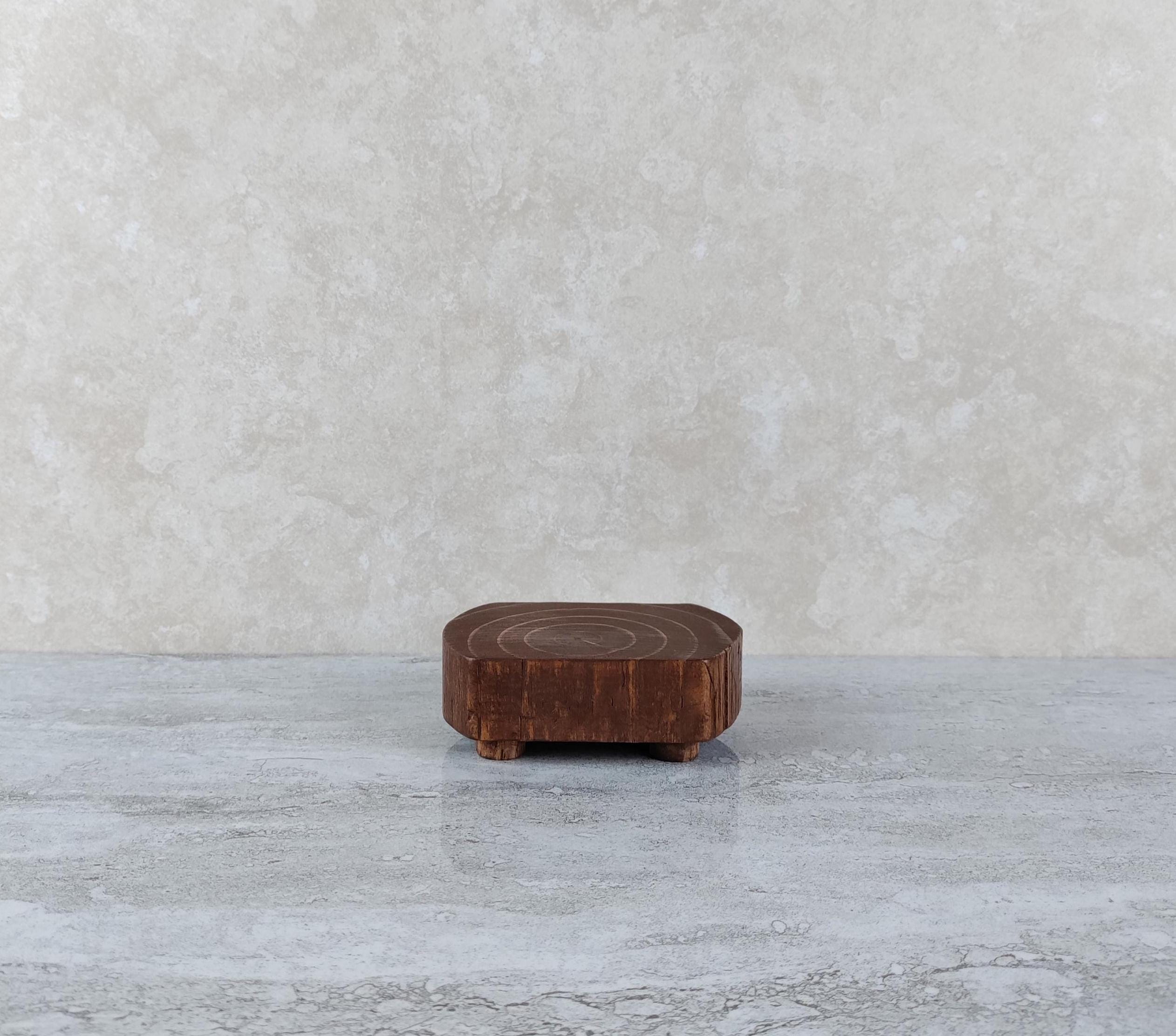 Small Wood Riser, Wood Plant Stand, Wood Art Decor, Wood Pedestal, Wood ...