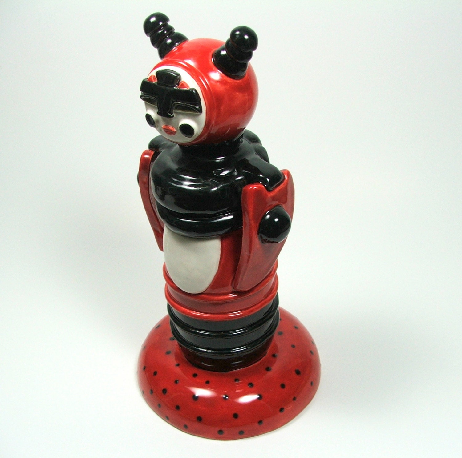 Ceramic Ladybug Sculpture, Ladybug Art, Ceramic Figurine, Shelf Sitter ...