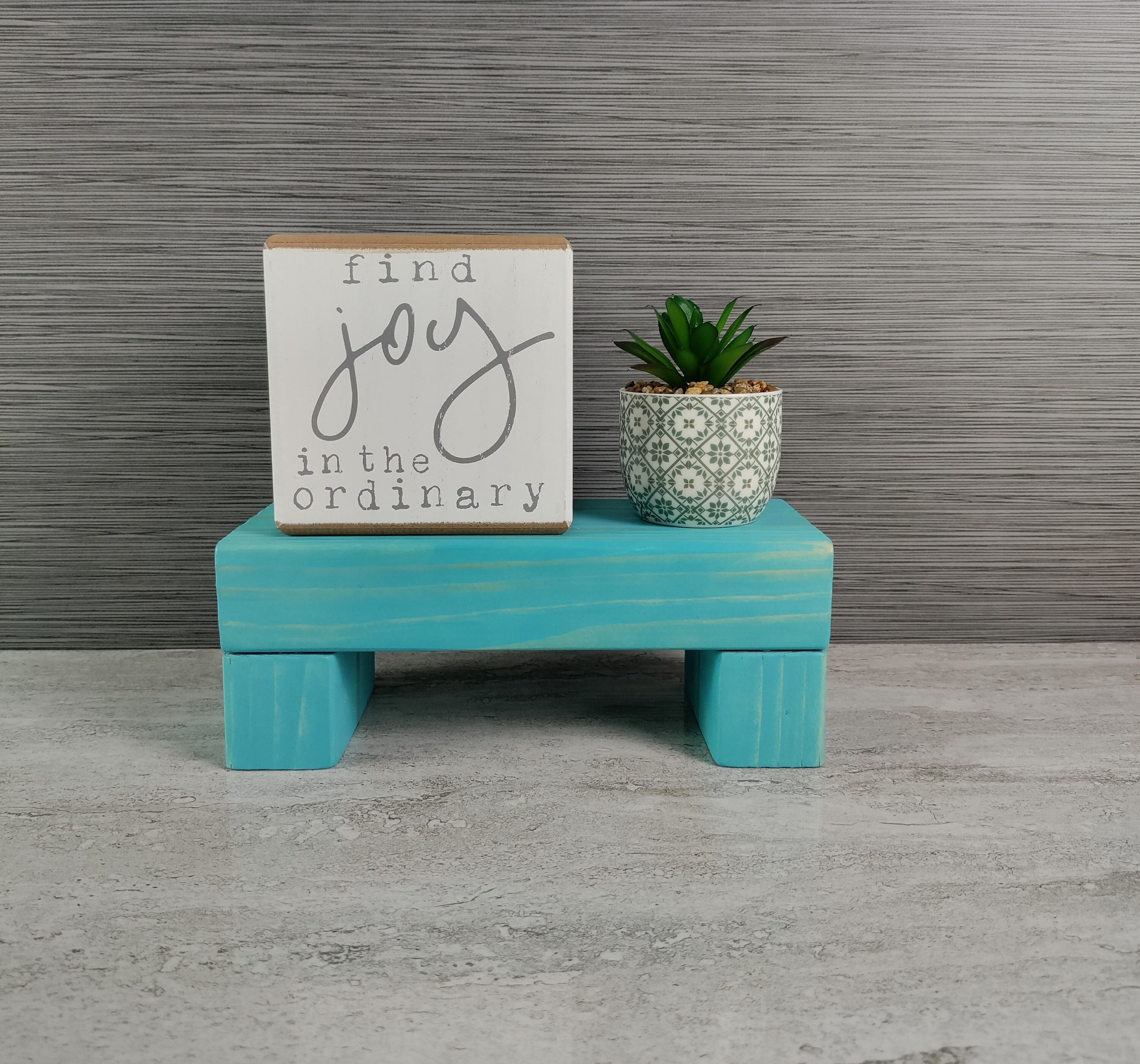 Decorative Wood Riser, Wood Plant Stand, Wood Pedestal, Wood Tray, Wood ...