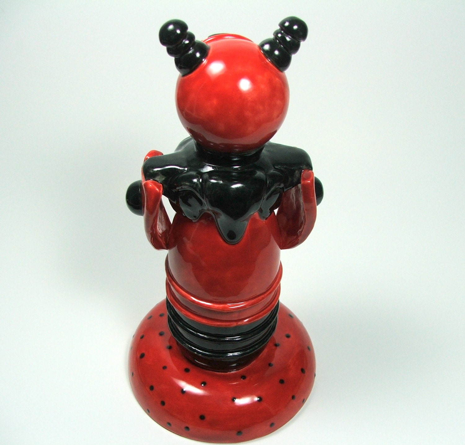 Ceramic Ladybug Sculpture, Ladybug Art, Ceramic Figurine, Shelf Sitter ...