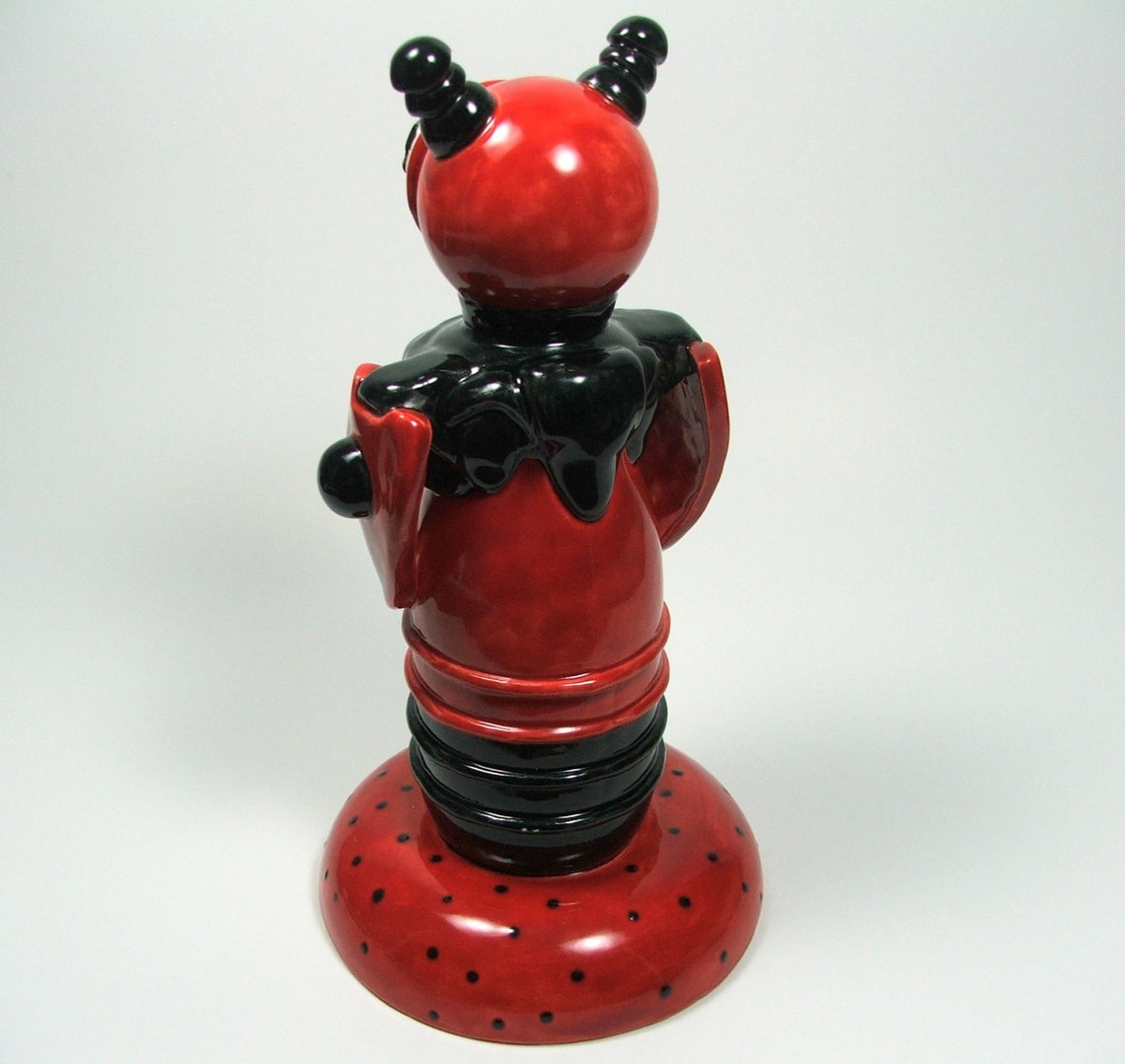 Ceramic Ladybug Sculpture, Ladybug Art, Ceramic Figurine, Shelf Sitter ...
