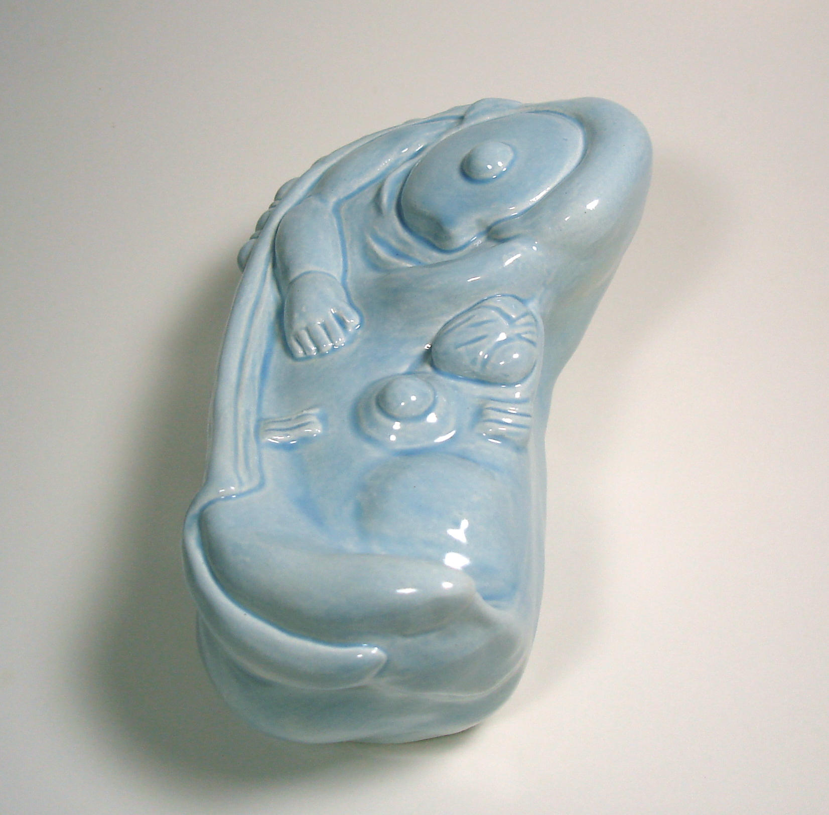 Ceramic human embryo, baby sculpture, ceramic art, cubist sculpture ...