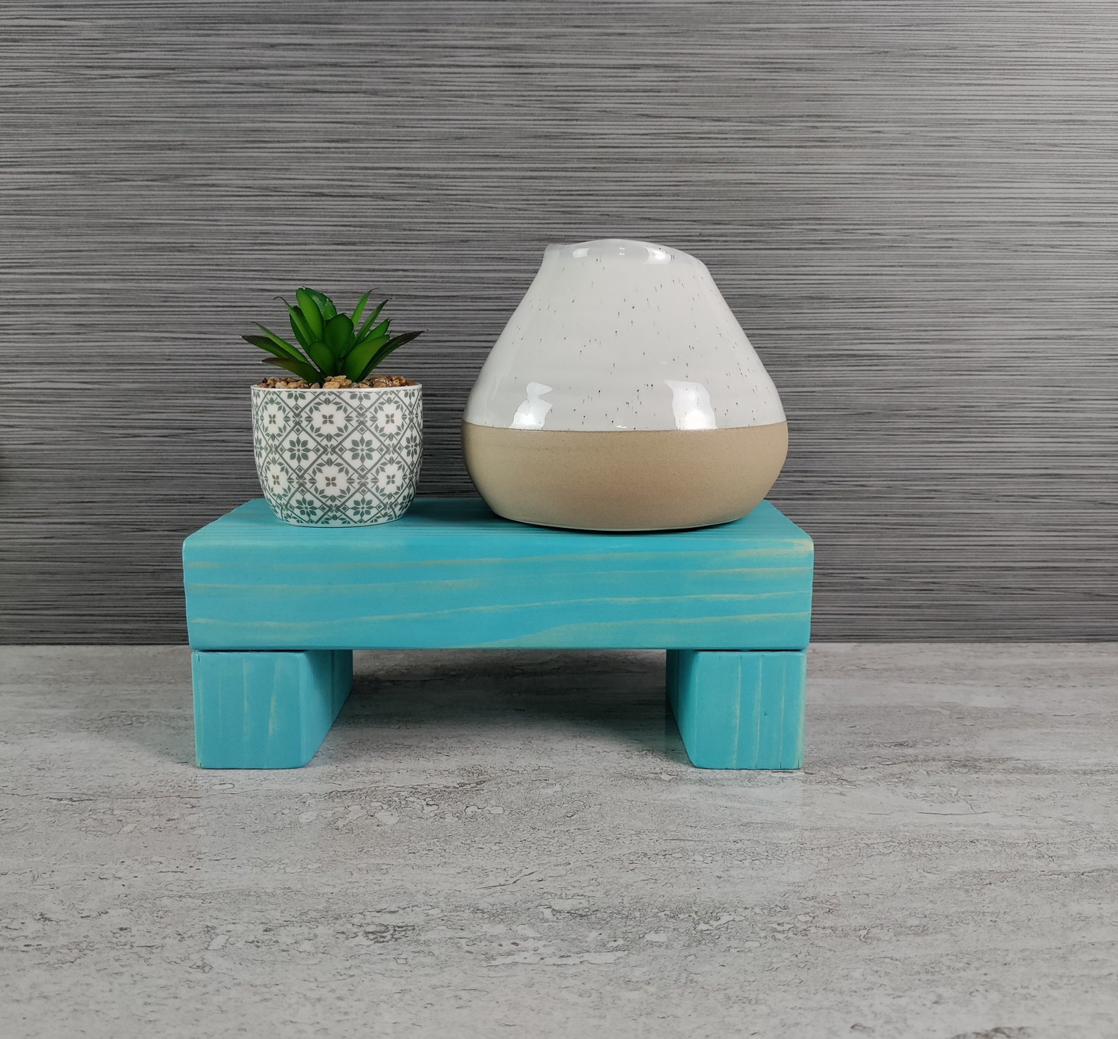 Decorative Wood Riser, Wood Plant Stand, Wood Pedestal, Wood Tray, Wood ...