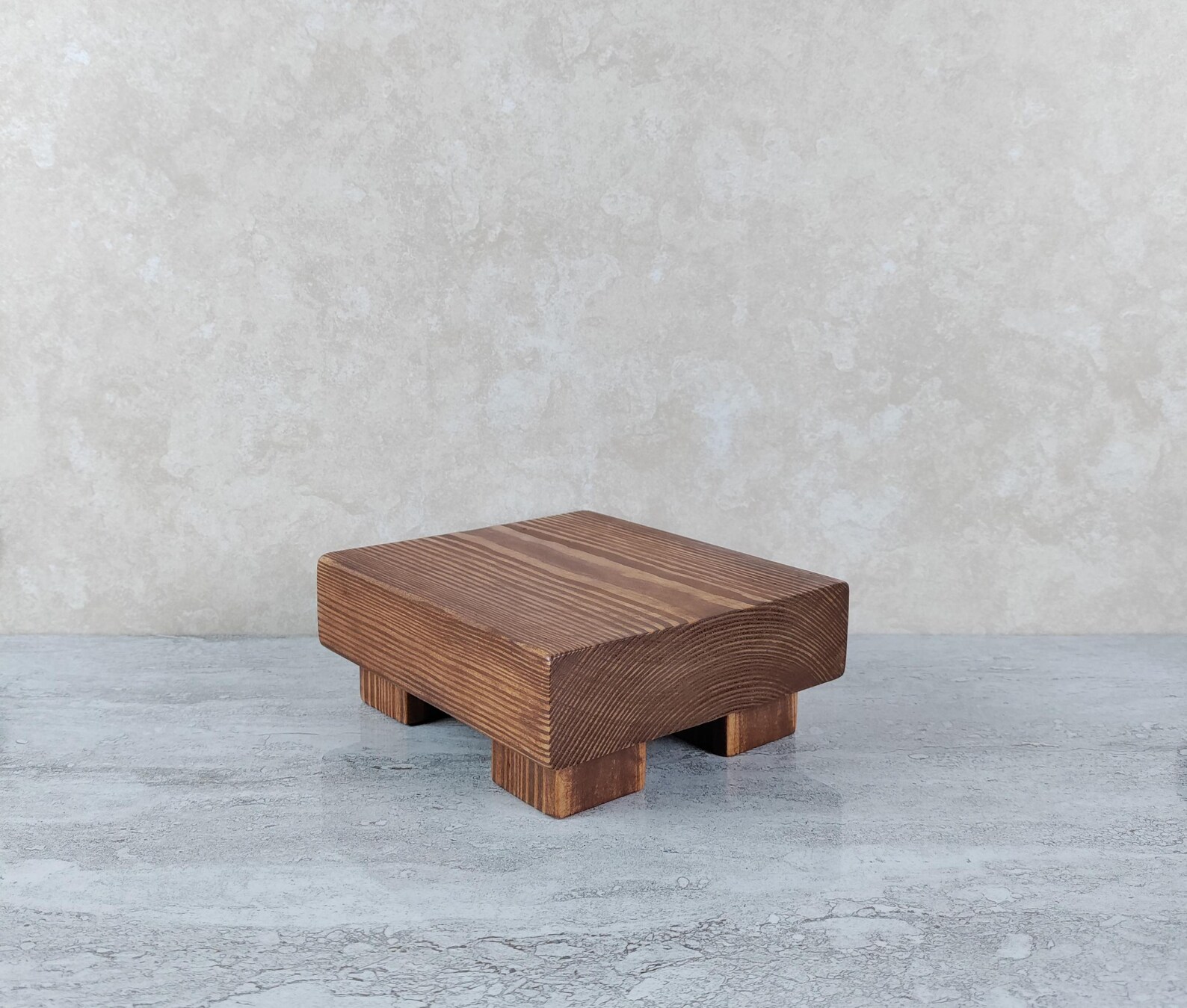 Small Wood Riser, Wood Plant Stand, Wood Pedestal, Decorative Wood ...