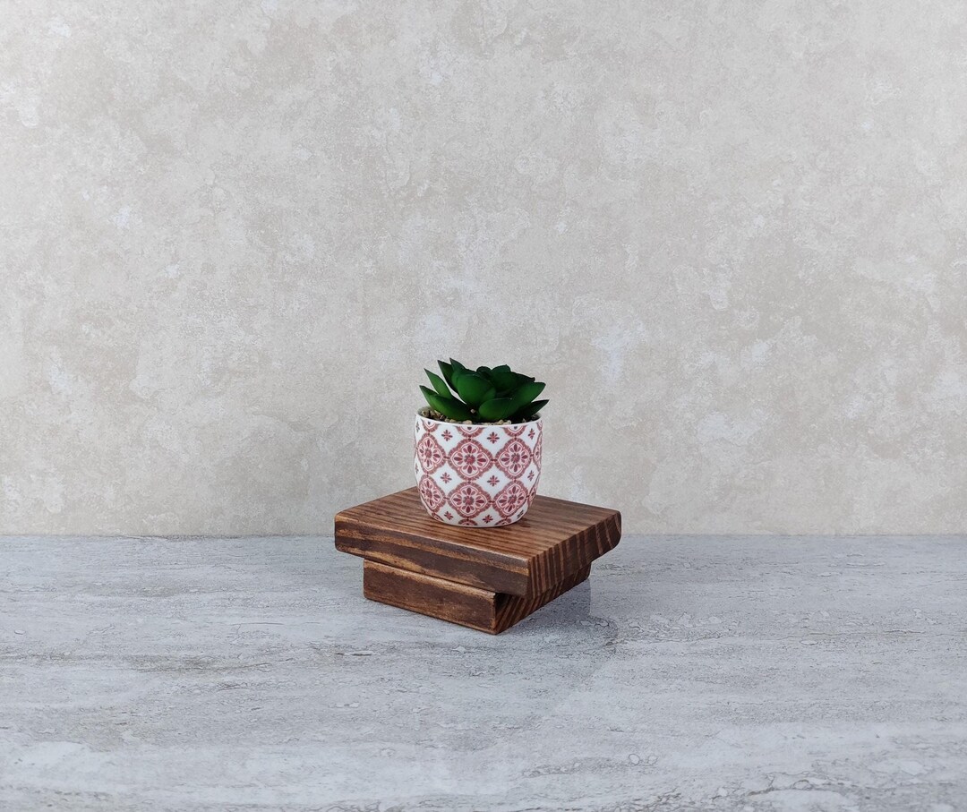 Small Wood Riser, Wood Plant Stand, Wood Pedestal, Decorative Wood ...