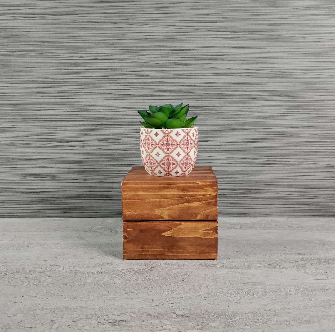 Small Wood Riser, Wood Plant Stand, Wood Art Decor, Wood Pedestal, Wood ...