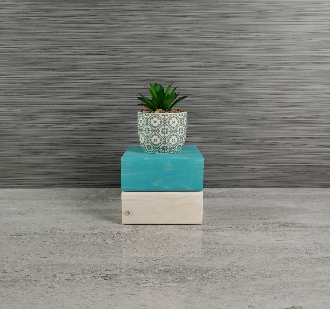 Small Wood Riser, Wood Plant Stand, Wood Art Decor, Wood Pedestal, Wood ...