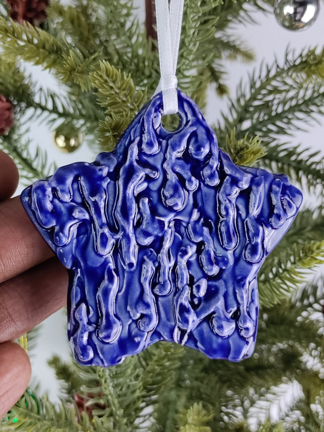 Ceramic Star Ornament, Handmade Ornament, Pottery Ornament, Unique ...