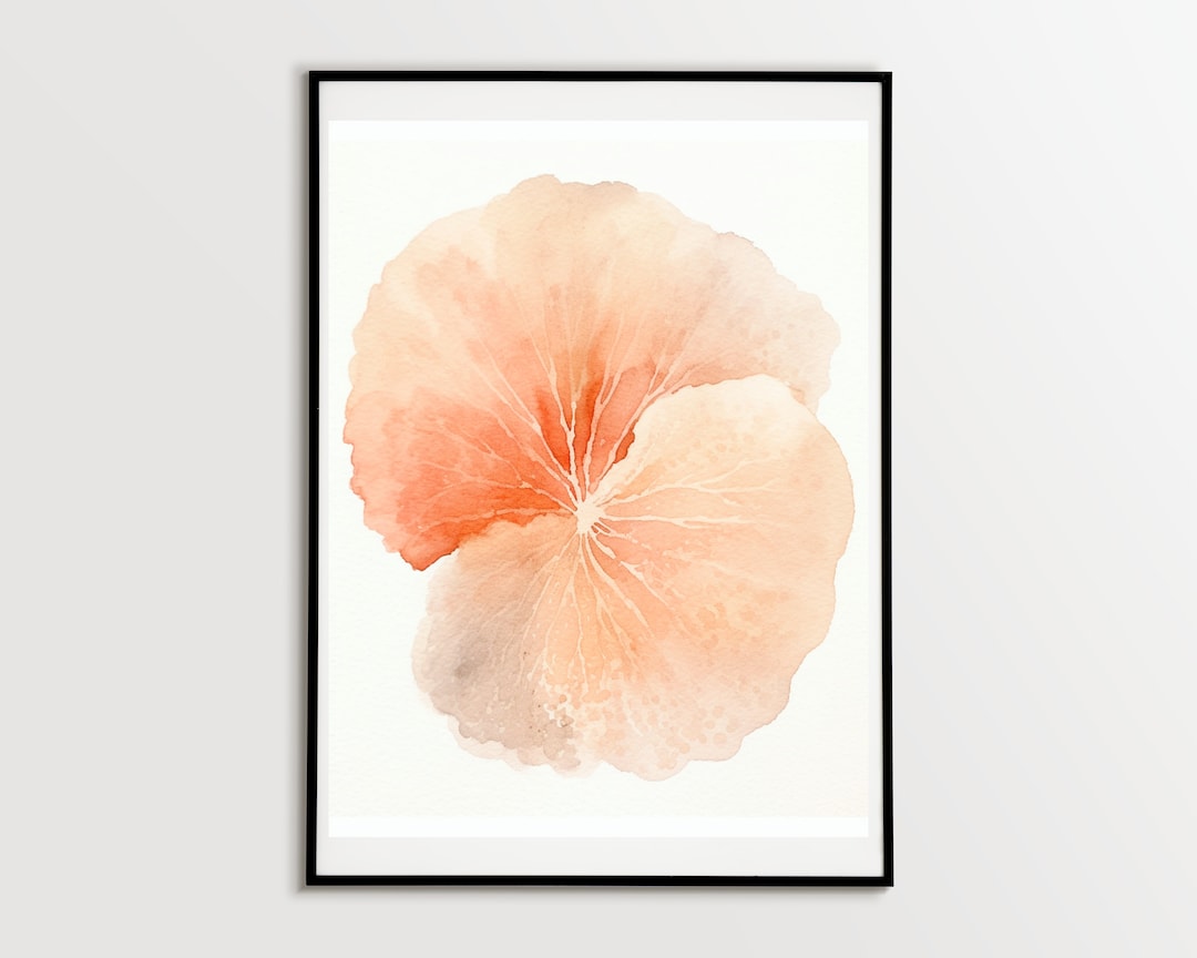 Beige Coral Watercolor Painting, Nautical Wall Art, Coastal Painting in ...