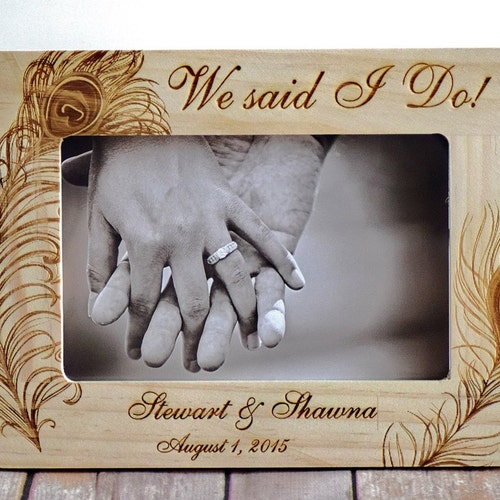 We Said I Do Picture Frame Peacock Theme We Said I Do - Etsy
