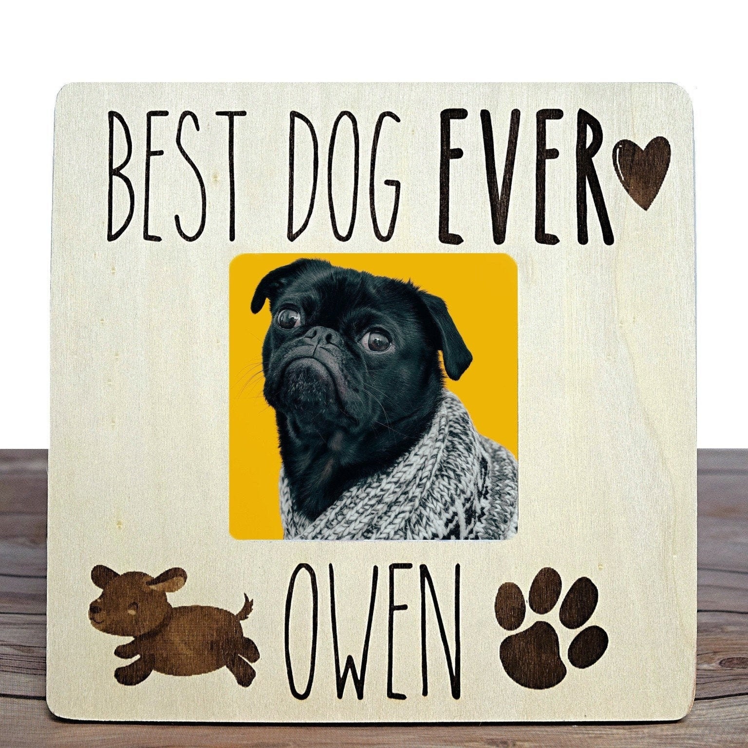 Best Dog Ever Dog Frame Dog Mom Personalized Pet Gift | Etsy