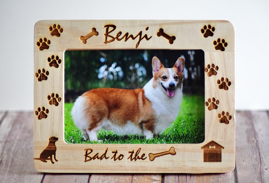 Pet Picture Frame- Custom Frame- Dog Picture Frame- Wood Engraved Pet ...