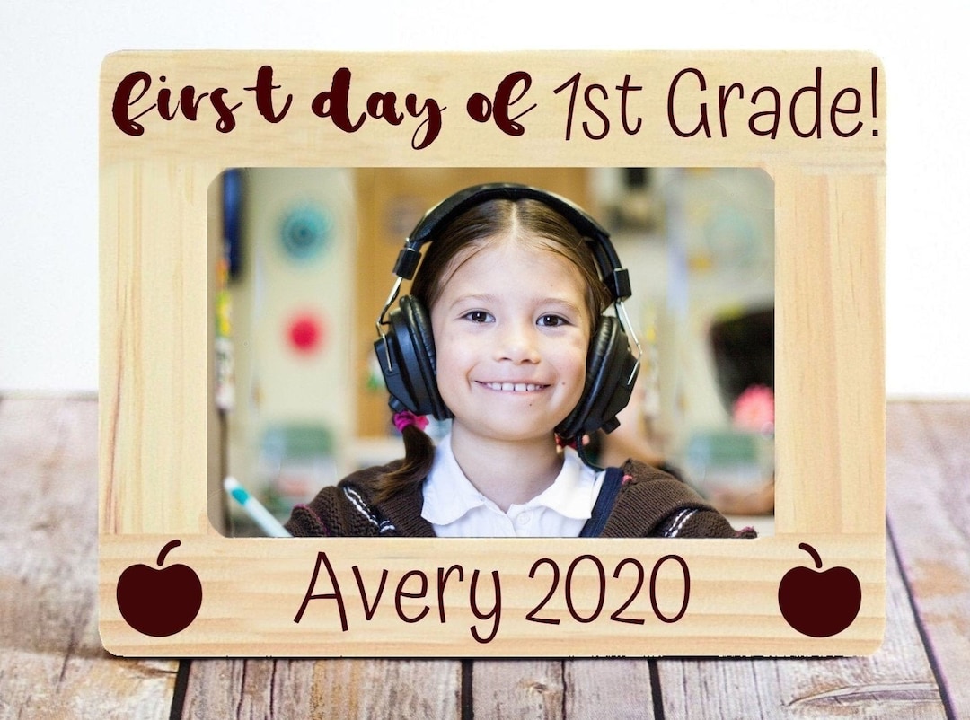 First Day of 1st Grade Frame, Girl First Day of First Grade Frame ...