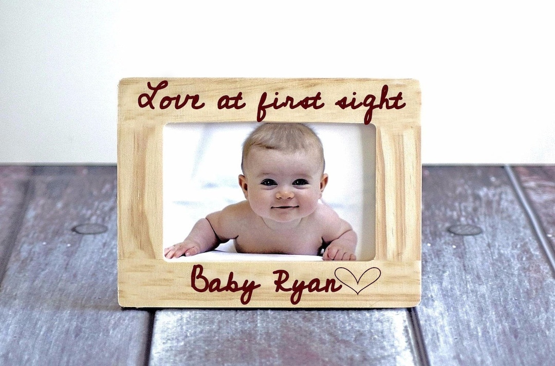 Baby Picture Frame - Newborn Baby Gift- Personalized Birth Announcement ...