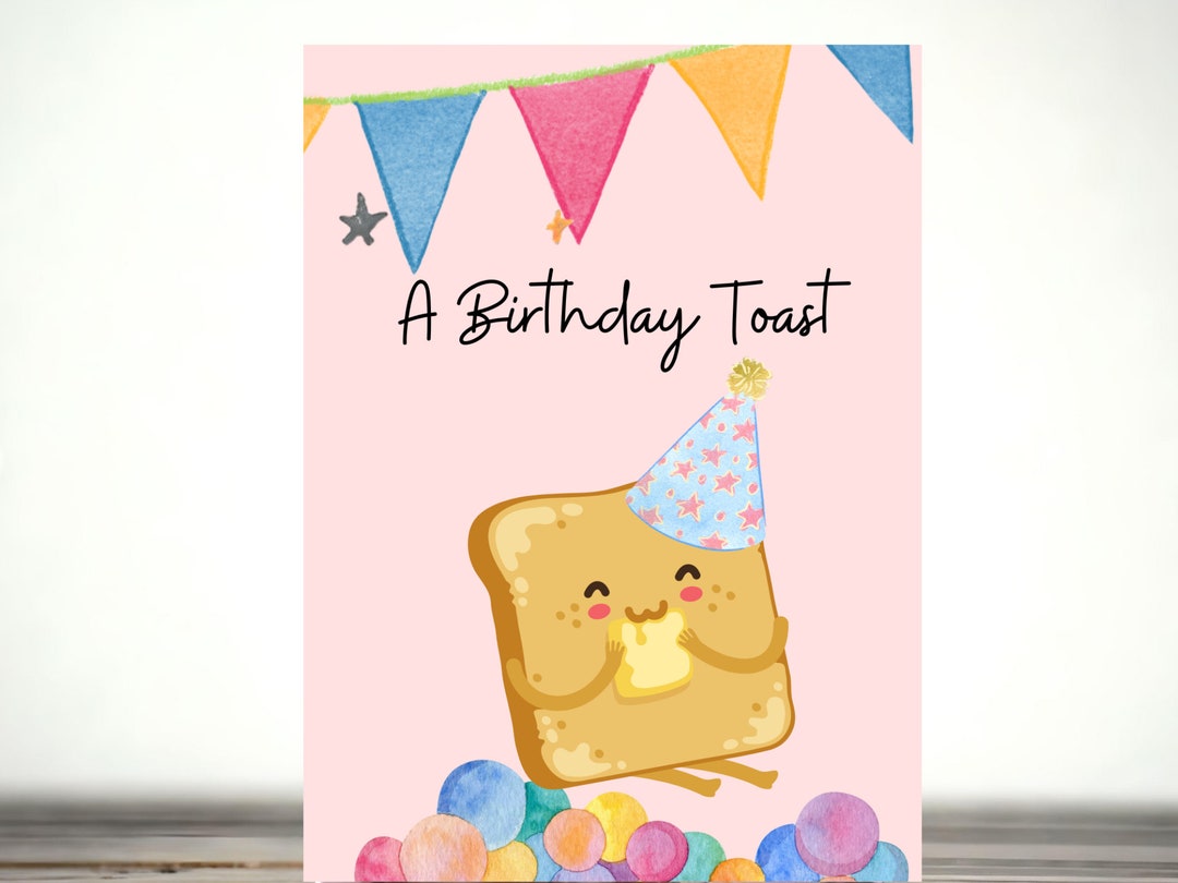 Birthday Toast | Birthday Card | Card for Him | Card for Her | Funny ...