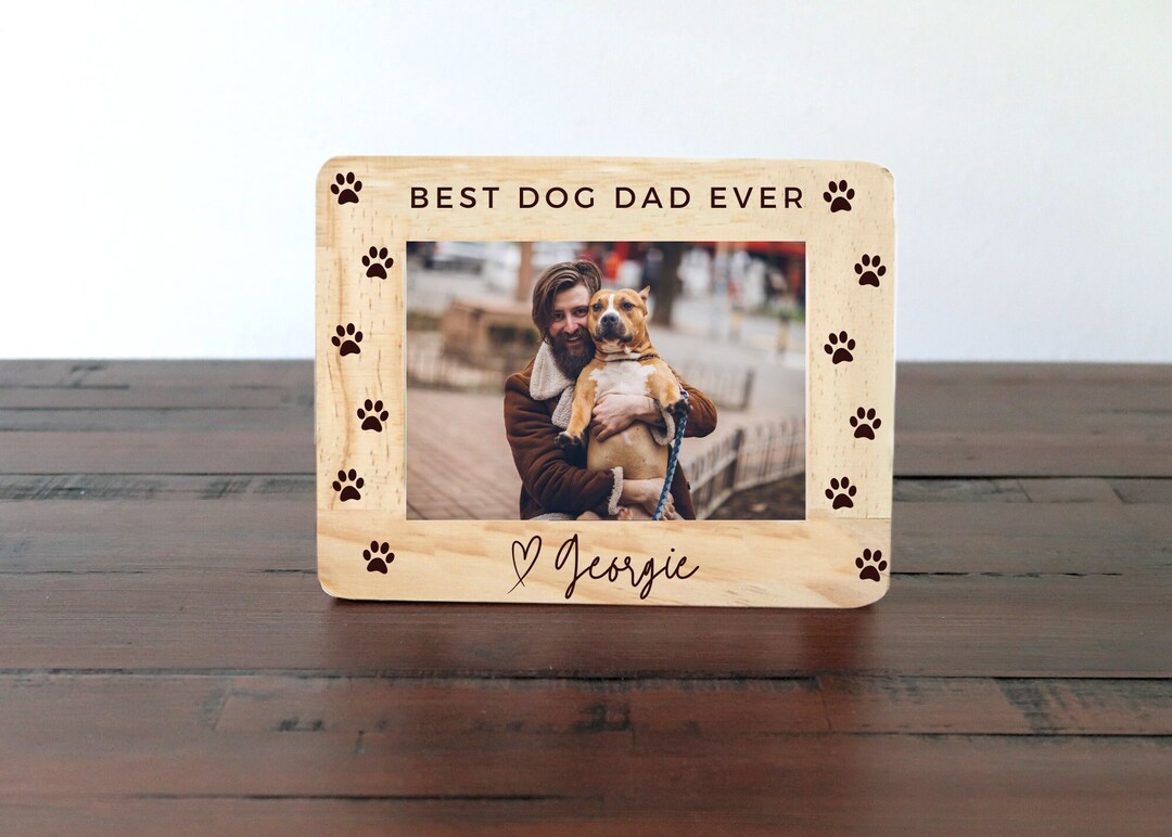 Personalized Gift Pet Frame - Best Dog Dad - Best Dog Ever Frame ...
