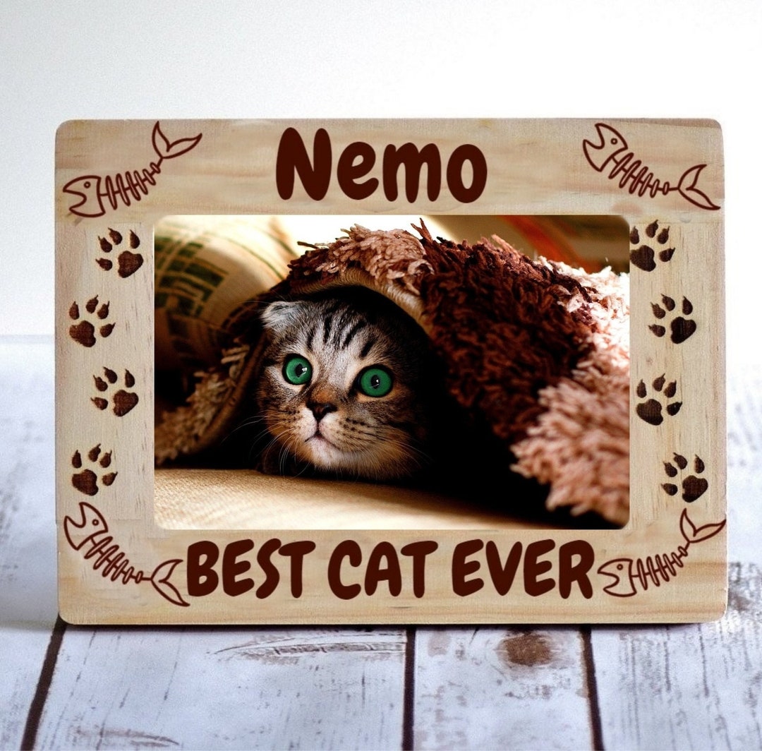 Custom Pet Frame, Cat Portrait, Cat Frame, Cat Mom Gift, Cat Lover Gift ...