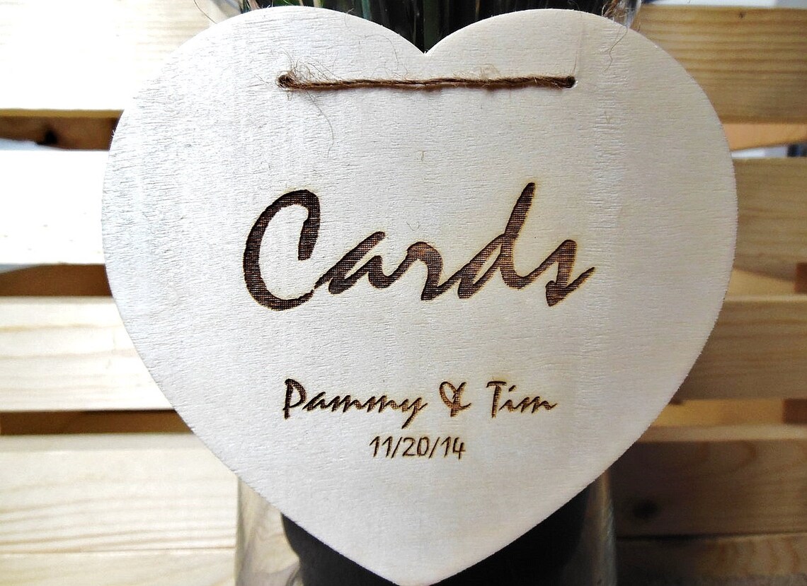 Rustic Wedding Decoration CARDS Sign for Wedding Wooden - Etsy