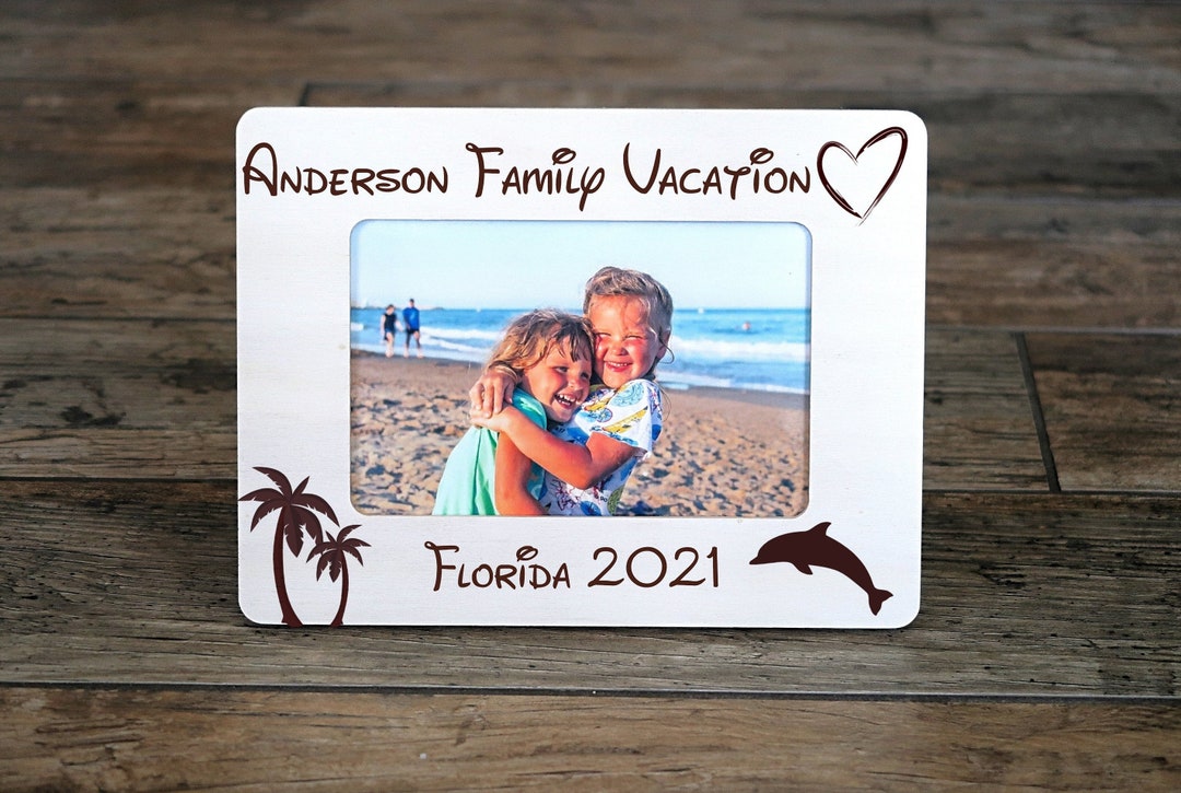 Personalized Florida Vacation Picture Frame - Engraved 4x6 Photo Frame ...