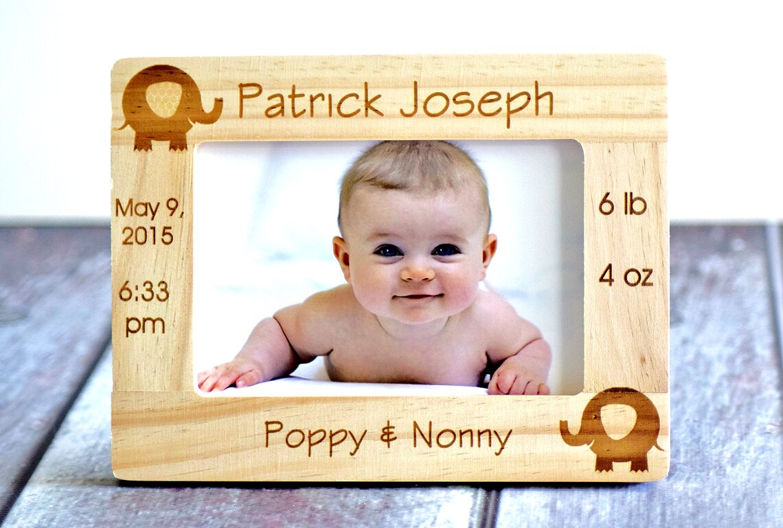 Personalized Newborn Baby Picture Frame Gift for Parents | Etsy