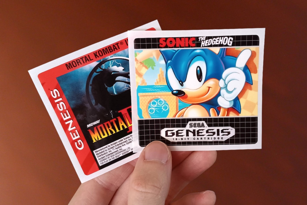Sega Genesis Cart Labels - Etsy