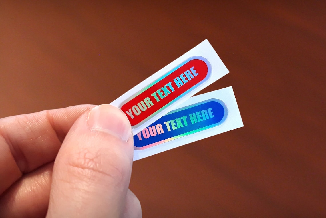 Holographic Boxy Pixel Cartridge Logo Label - Etsy