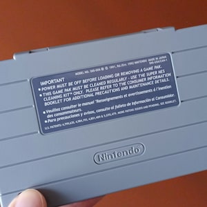 SNES Cartridge Labels - Etsy