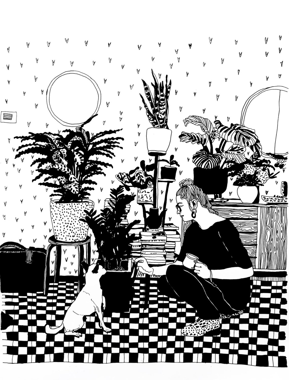 A Bit of Daylight - ORIGINAL DRAWING 16”x20” Pen and Ink on Paper - Etsy
